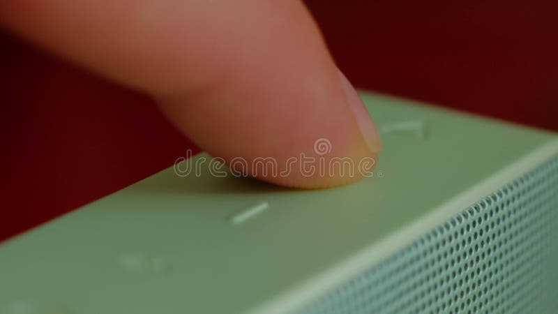 Human Pressing on Power Button To Start the Electrical Computer or ...