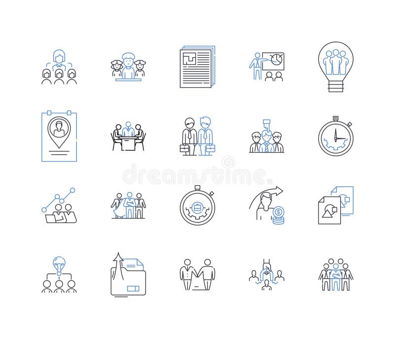 Human Process Line Icons Collection. Evolution, Growth, Development ...