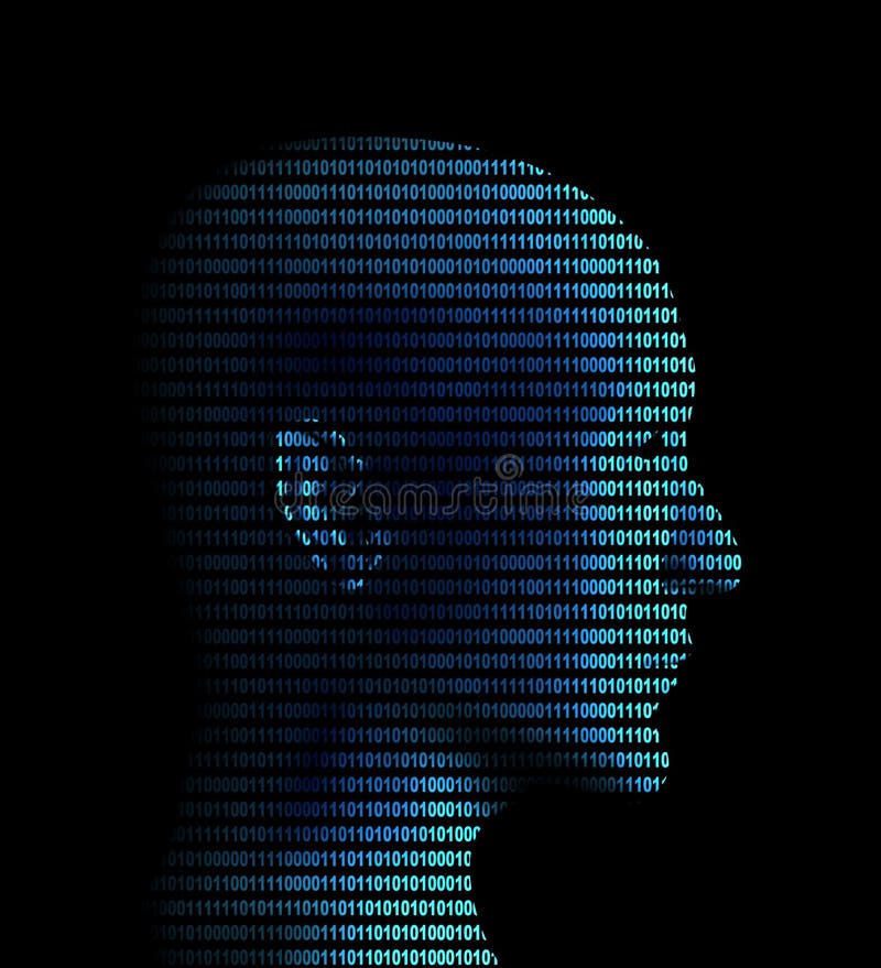 Human Profile from a Binary Code Stock Illustration - Illustration of ... Human Profile from a Binary Code Stock Illustration - Illustration of ...