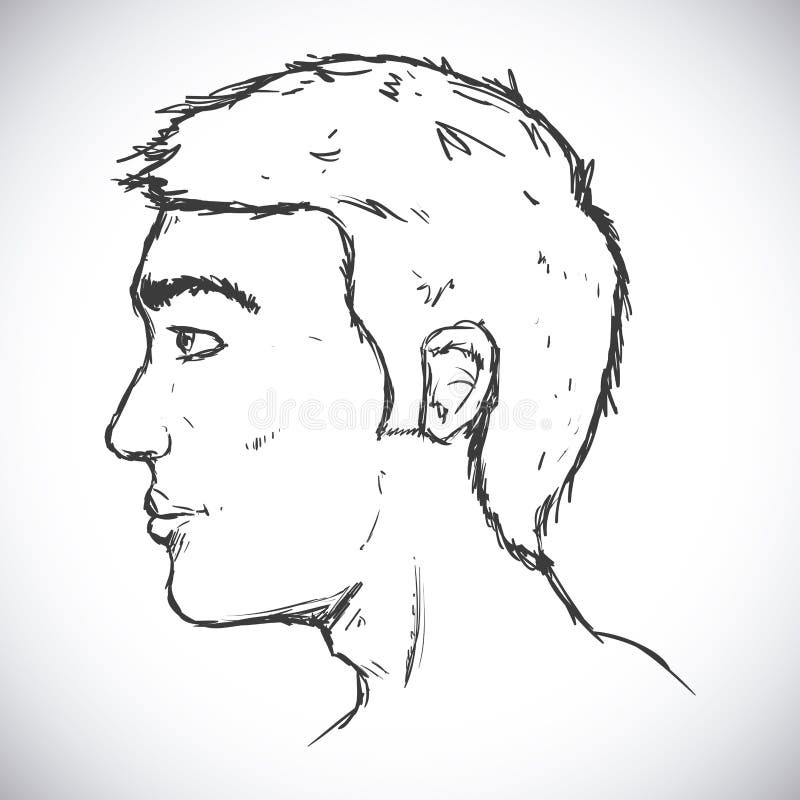 Human profile stock vector. Illustration of avatar, design - 48684529