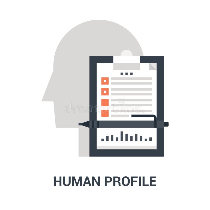 Human profile icon concept stock vector. Illustration of knowledge ...