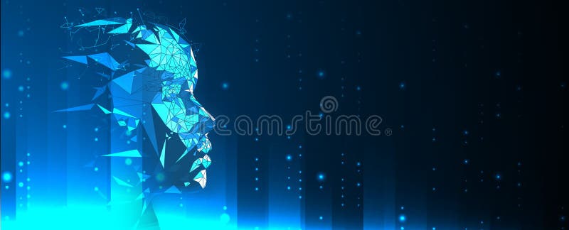Human Profile Like an Abstract Artificial Intelligence Stock Vector ...