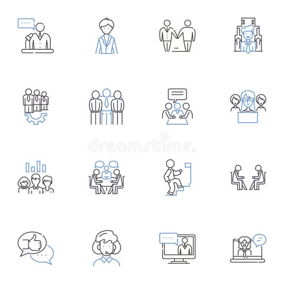 Human Progression Line Icons Collection. Evolution, Advancement ...