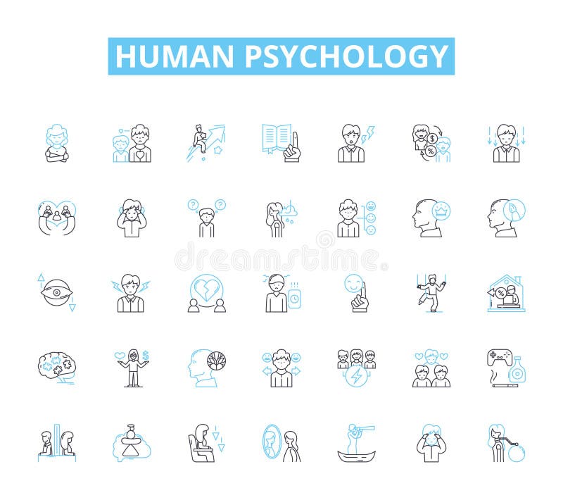 Human Psychology Linear Icons Set. Mindset, Emotion, Behavior ...