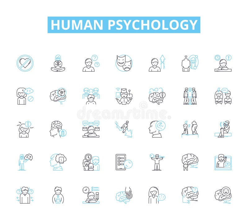 Human Psychology Linear Icons Set. Mindset, Emotion, Behavior ...
