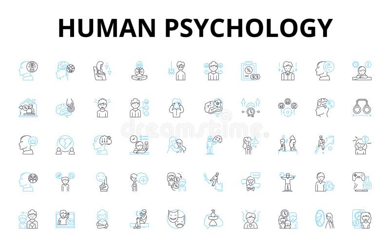 Human Psychology Linear Icons Set. Mindset, Emotion, Behavior ...