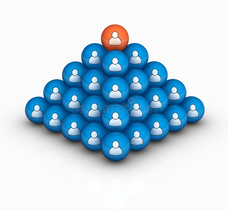 Human pyramid hierarchy stock illustration. Illustration of pyramid ...