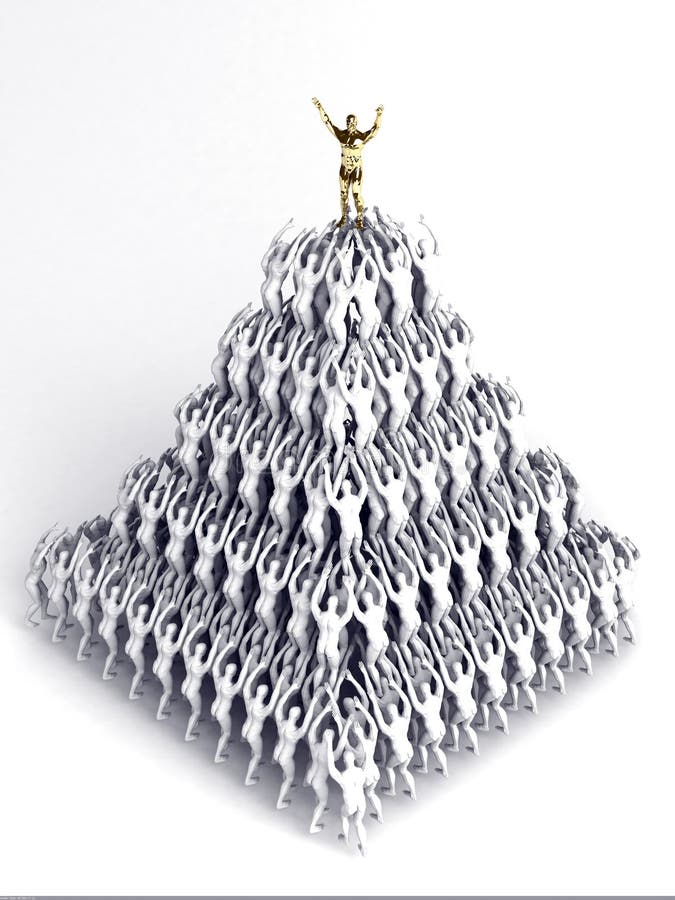 Human pyramid stock illustration. Illustration of gray - 4707556