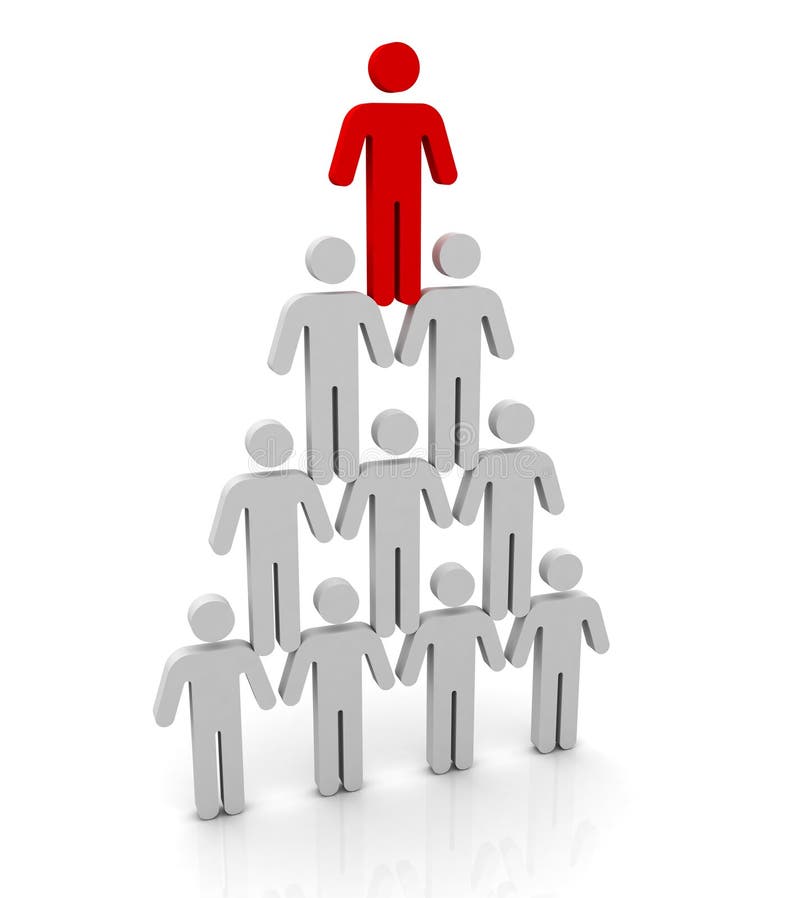 Human Pyramid Concept 3d Illustration Stock Illustration - Illustration ...