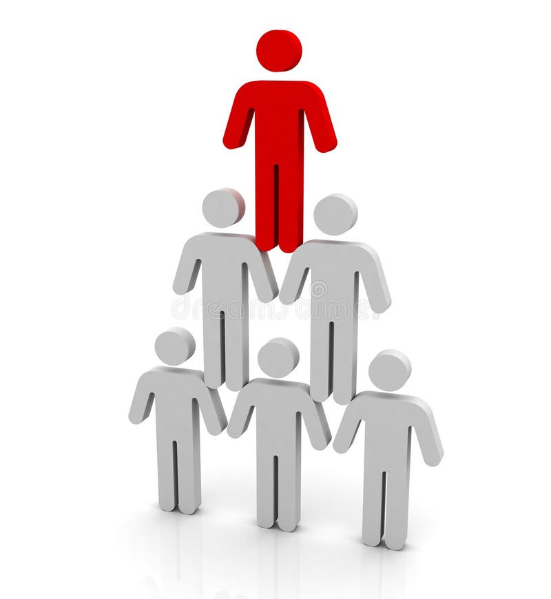 Human Pyramid Concept 3d Illustration Stock Illustration - Illustration ...