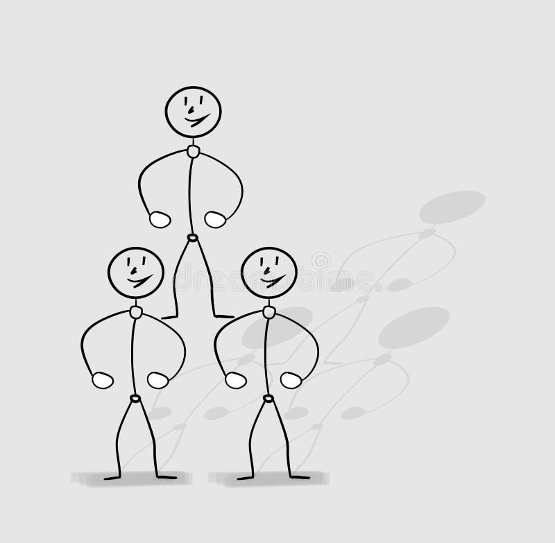 Human pyramid stock vector. Illustration of group, design - 61190342