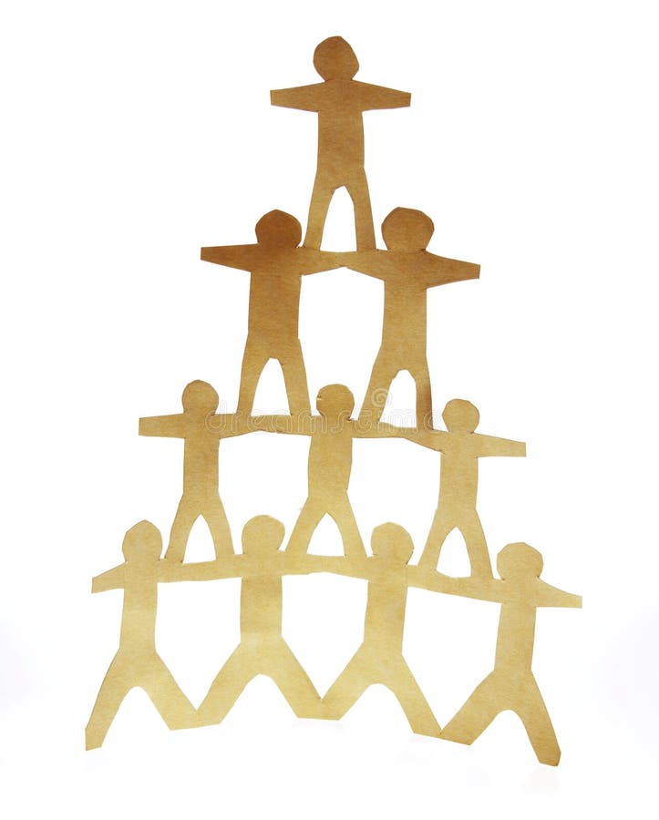 Human pyramid stock photo. Image of relationship, paper - 59907686