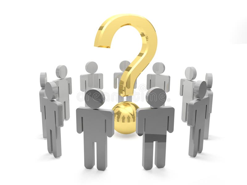 Human and a question stock illustration. Illustration of abstract ...