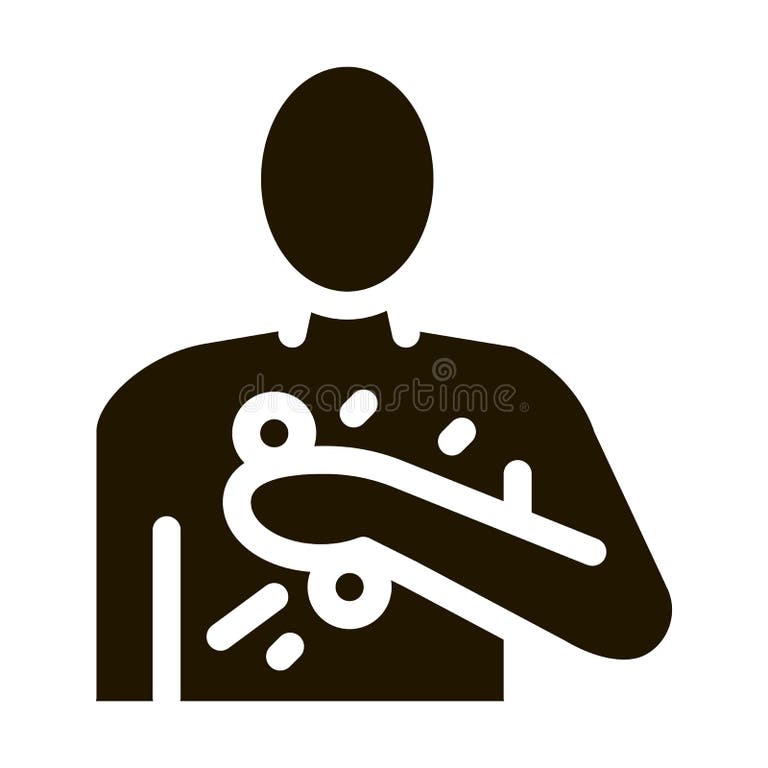 Human Rash Problem Icon Vector Glyph Illustration Stock Vector ...