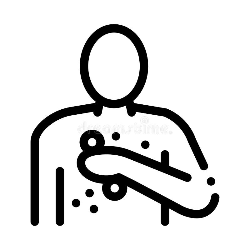 Human Rash Problem Icon Vector Outline Illustration Stock Vector ...