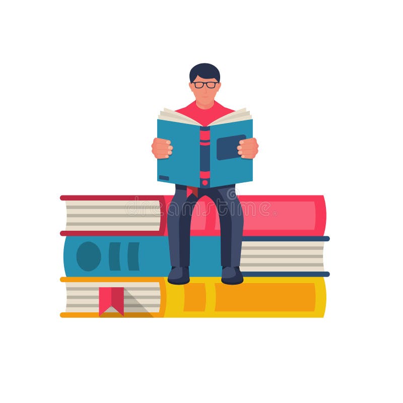 3D Human Reading The Newspaper Stock Illustration - Illustration of ...