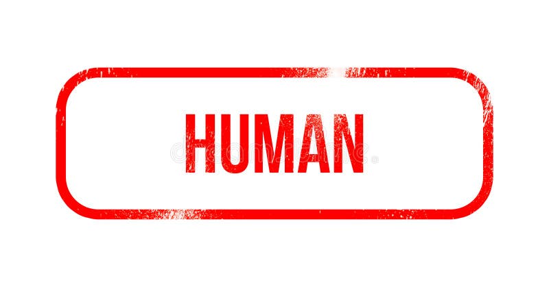 Human - Red Grunge Rubber, Stamp Stock Illustration - Illustration of ...