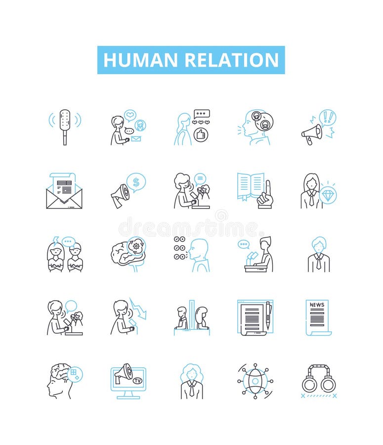 Human Interaction Linear Icons Set. Communication, Empathy ...