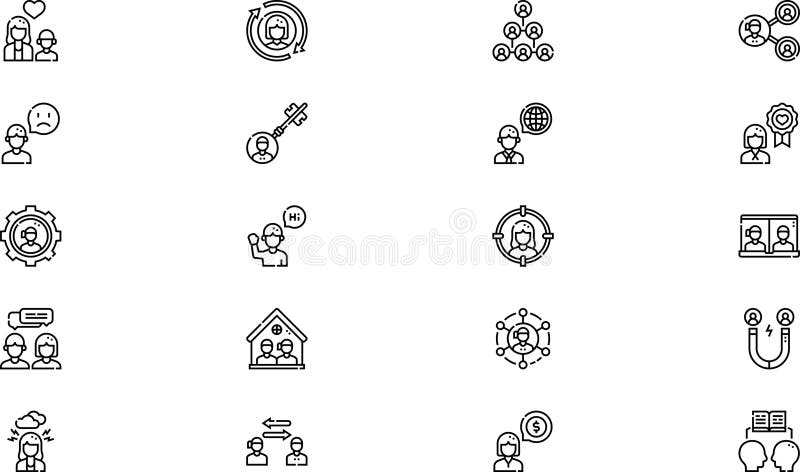 Human Relations Icons Collection is a Vector Illustration with Editable ...