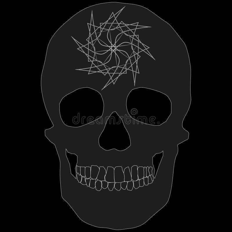 Human Skull Geometry and Design Stock Illustration - Illustration of ...