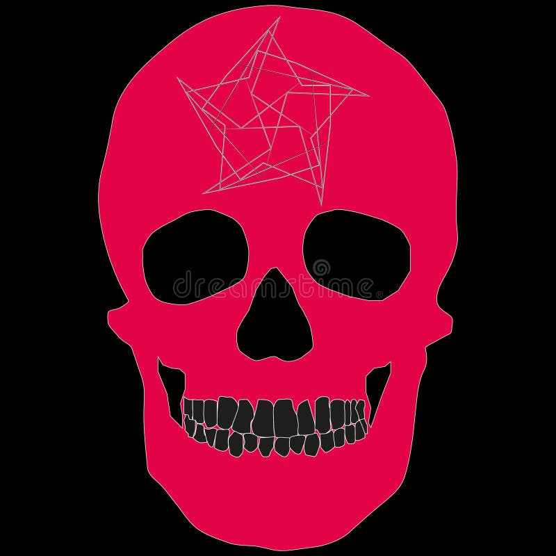 Human Skull Geometry and Design Stock Illustration - Illustration of ...