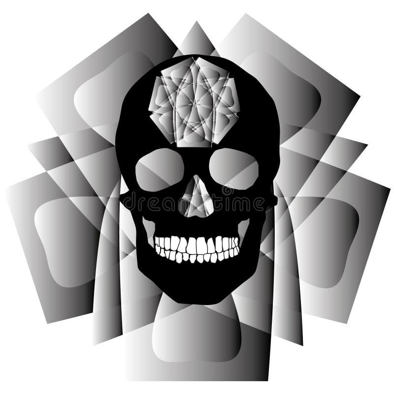 Human Skull Geometry and Design Stock Illustration - Illustration of ...