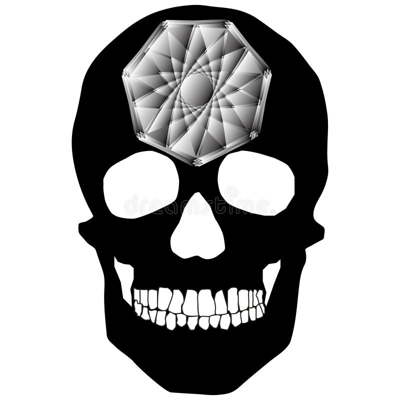 Human Skull Geometry and Design Stock Illustration - Illustration of ...