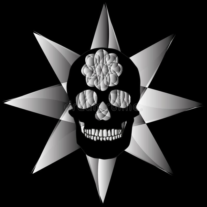 Human Skull Geometry and Design Stock Illustration - Illustration of ...