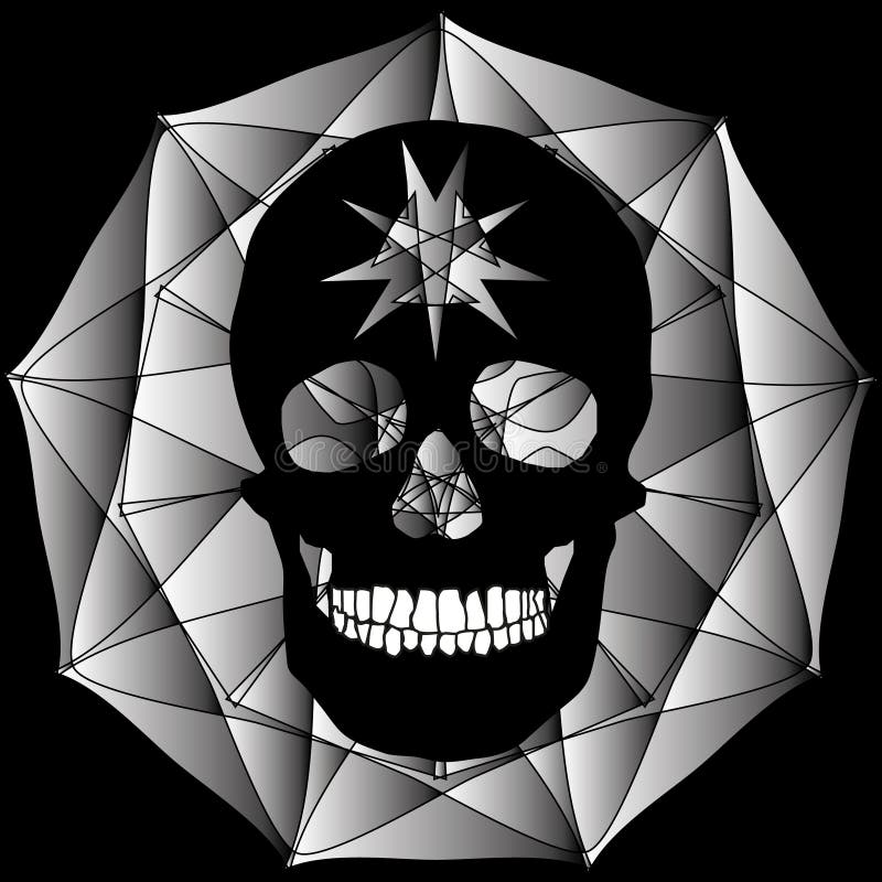 Human Skull Geometry and Design Stock Illustration - Illustration of ...