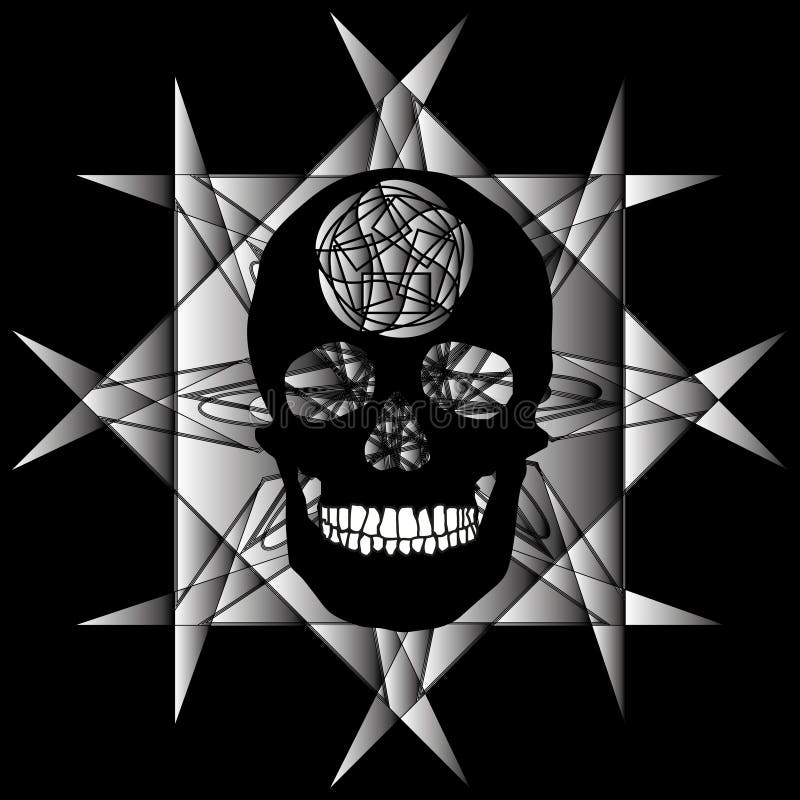 Human Skull Geometry and Design Stock Illustration - Illustration of ...