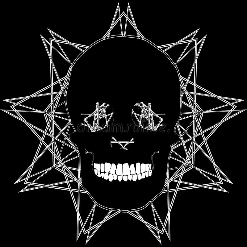 Human Skull Geometry and Design Stock Illustration - Illustration of ...