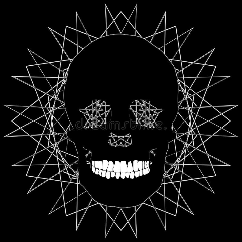 Human Skull Geometry and Design Stock Illustration - Illustration of ...