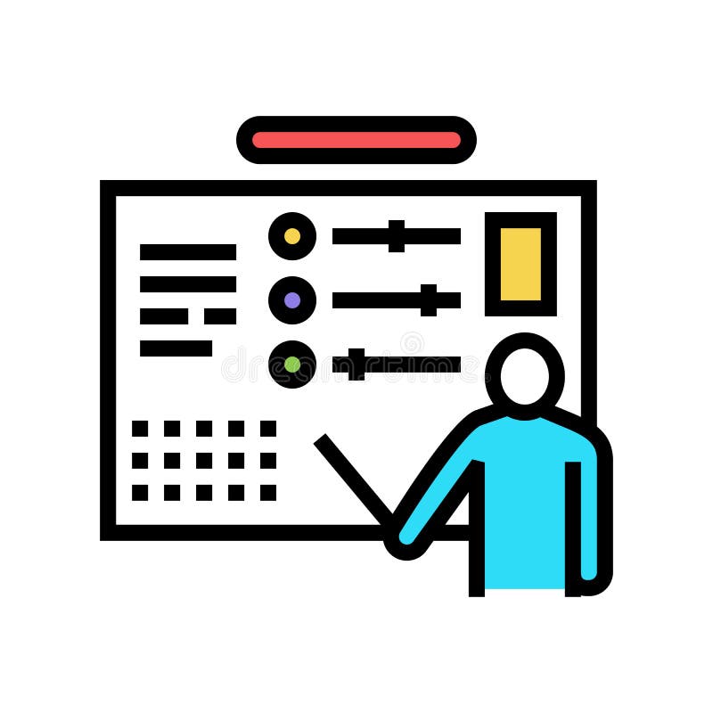 Human Represent Cv Color Icon Vector Illustration Stock Illustration ...