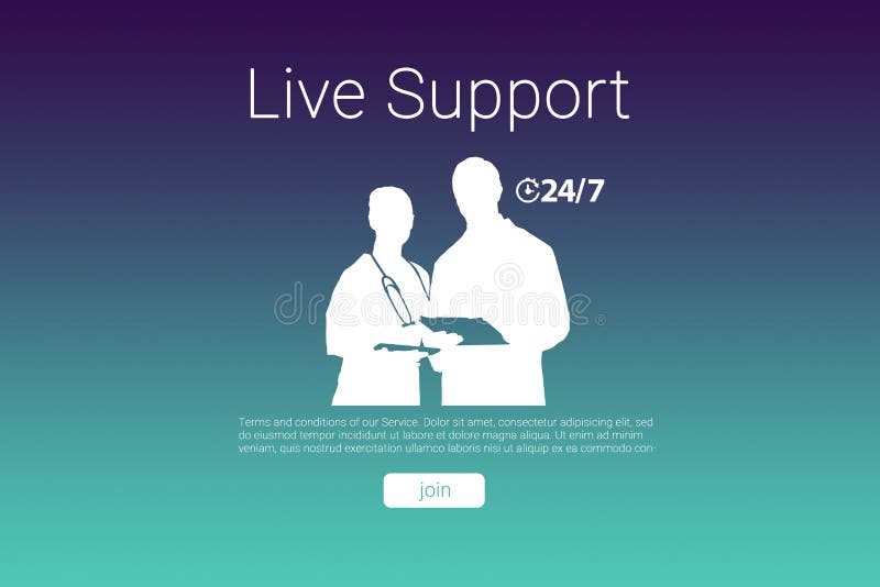 Human Representations with Live Support Text Stock Illustration ...