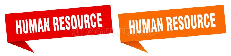 Human Resource Banner. Human Resource Speech Bubble Label Set Stock ...