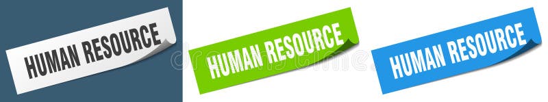 Human Resource Banner. Human Resource Speech Bubble Label Set. Stock ...