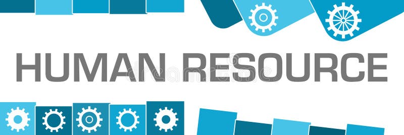 Human Resource Blue Random Shapes Gears Stock Illustration ...