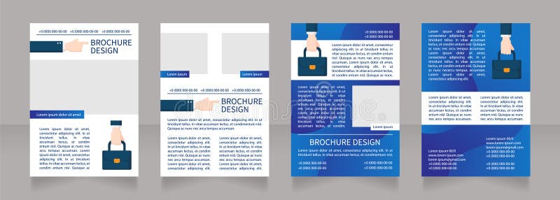 Human Resource Department Guide Blank Brochure Layout Design Stock ...