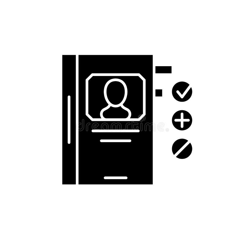 Human Resource Development Black Icon, Vector Sign on Isolated ...