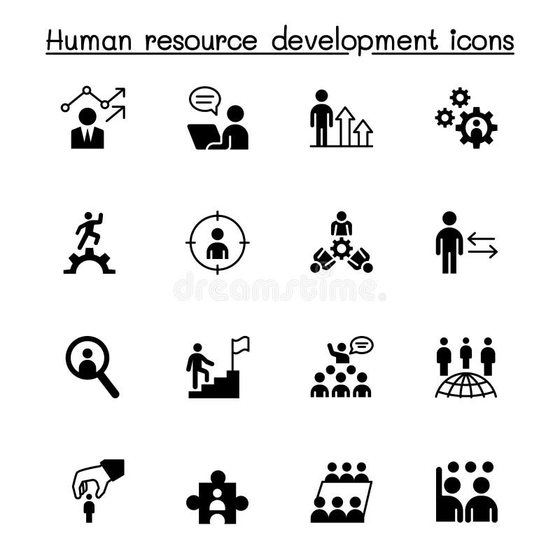 Human Resource Development Icon Set Vector Illustration Graphic Design ...