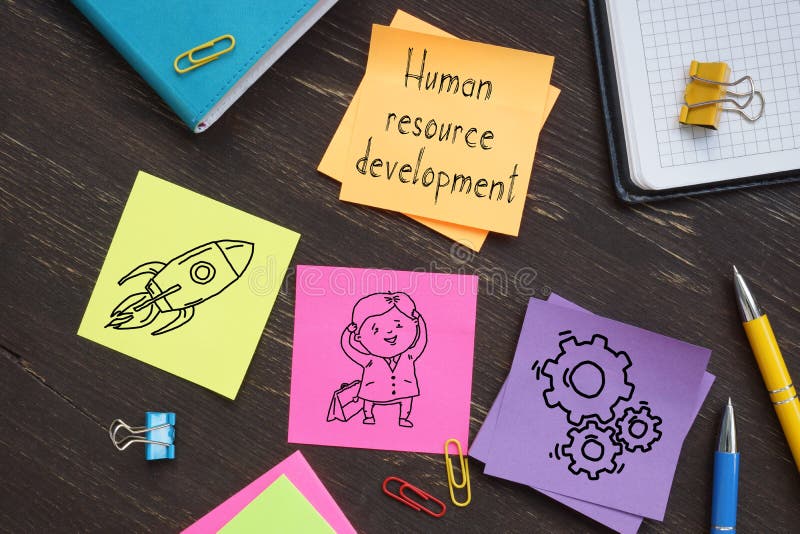 Human Resource Development is Shown on the Photo Using the Text Stock ...