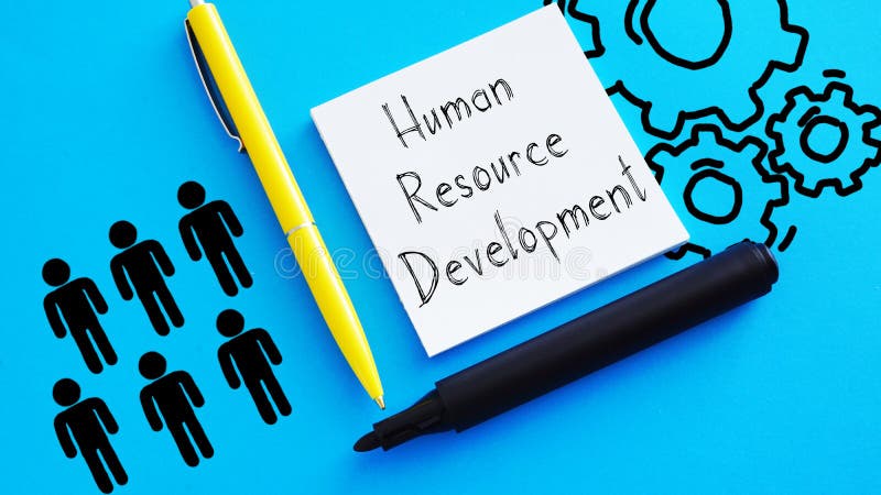 Human Resource Development is Shown on the Photo Using the Text Stock ...