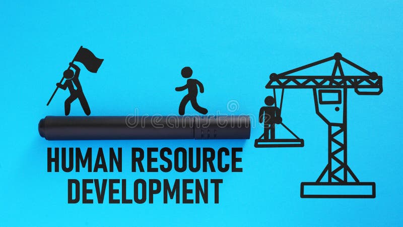 Human Resource Development is Shown Using the Text Stock Image - Image ...