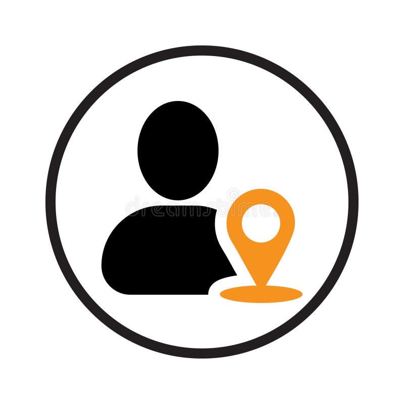 Human Resource Finding Location Icon Stock Vector - Illustration of ...