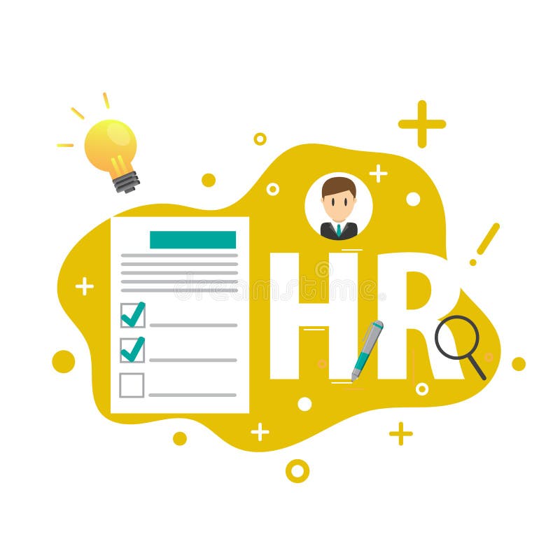 Human Resource or HR Management Infographics Element and Background ...