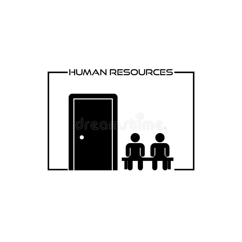 Human Resource Icon Isolated on White Background Stock Vector ...