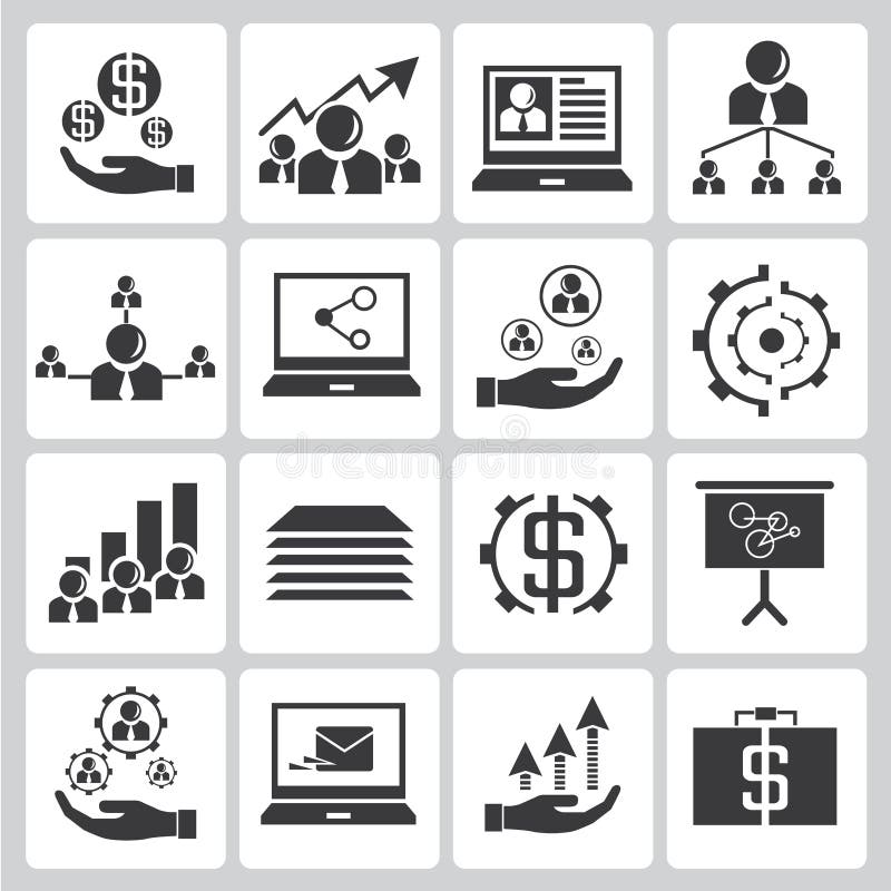 Job Icons Vector Set. Human Resources and Stock Vector - Illustration ...