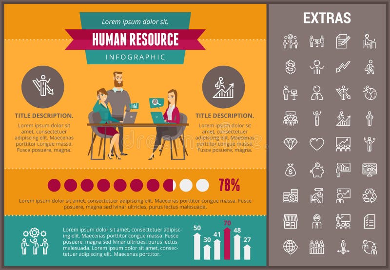 Human Resource Infographic Template and Elements. Stock Vector ...