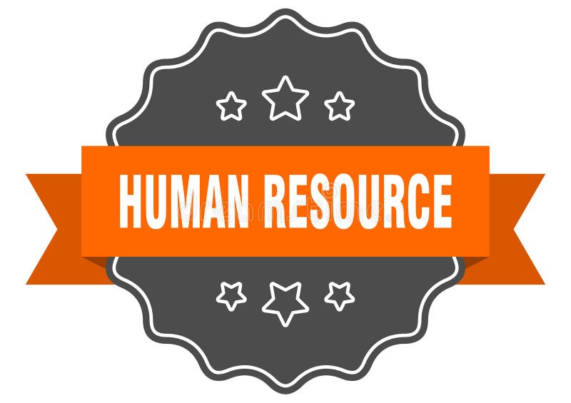 Human Resource Label. Human Resource Isolated Seal. Sticker. Sign Stock ...