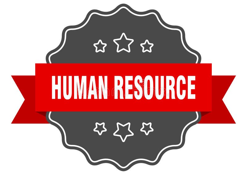 Human Resource Label. Human Resource Isolated Seal. Sticker. Sign Stock ...